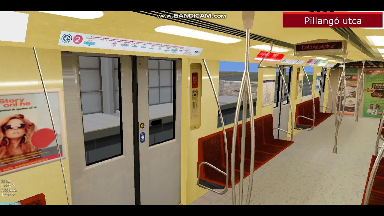 OpenBVE M2-es metró: (Pillangó utca - Puskás Ferenc Stadion) (2023. január 7. szombat) - YouTube