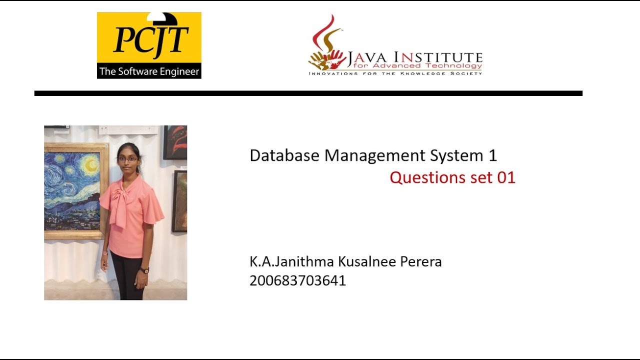 Dbms Question Set 01 Database Management System Java Institute 7139