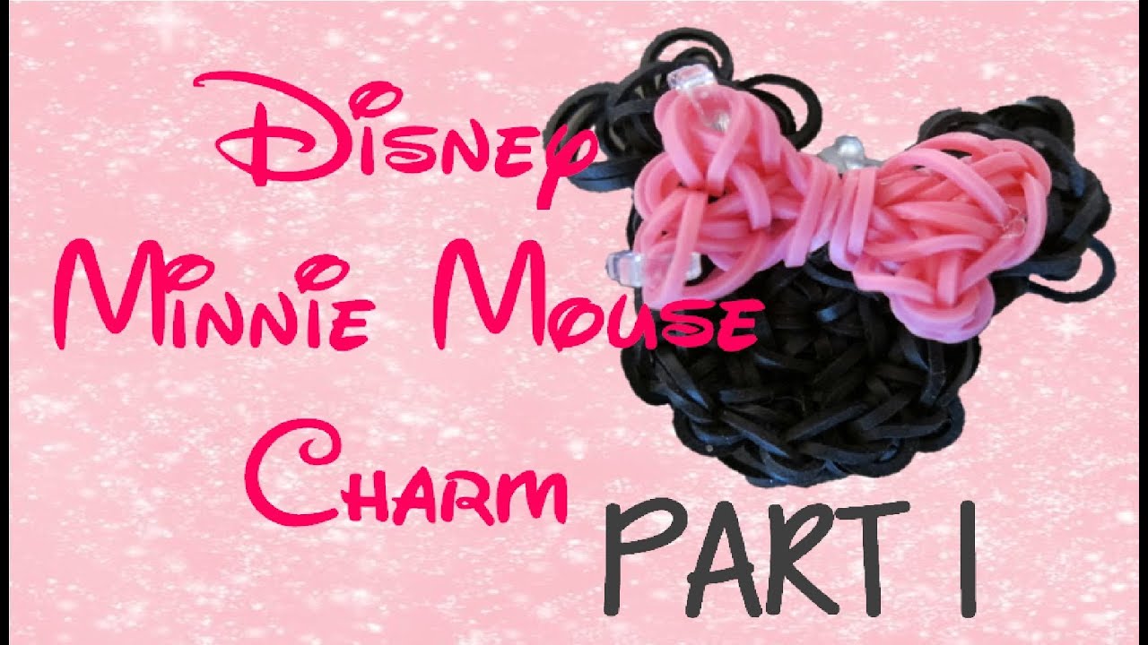 PART 1 Minnie Mouse Rainbow Loom Charm Tutorial - YouTube