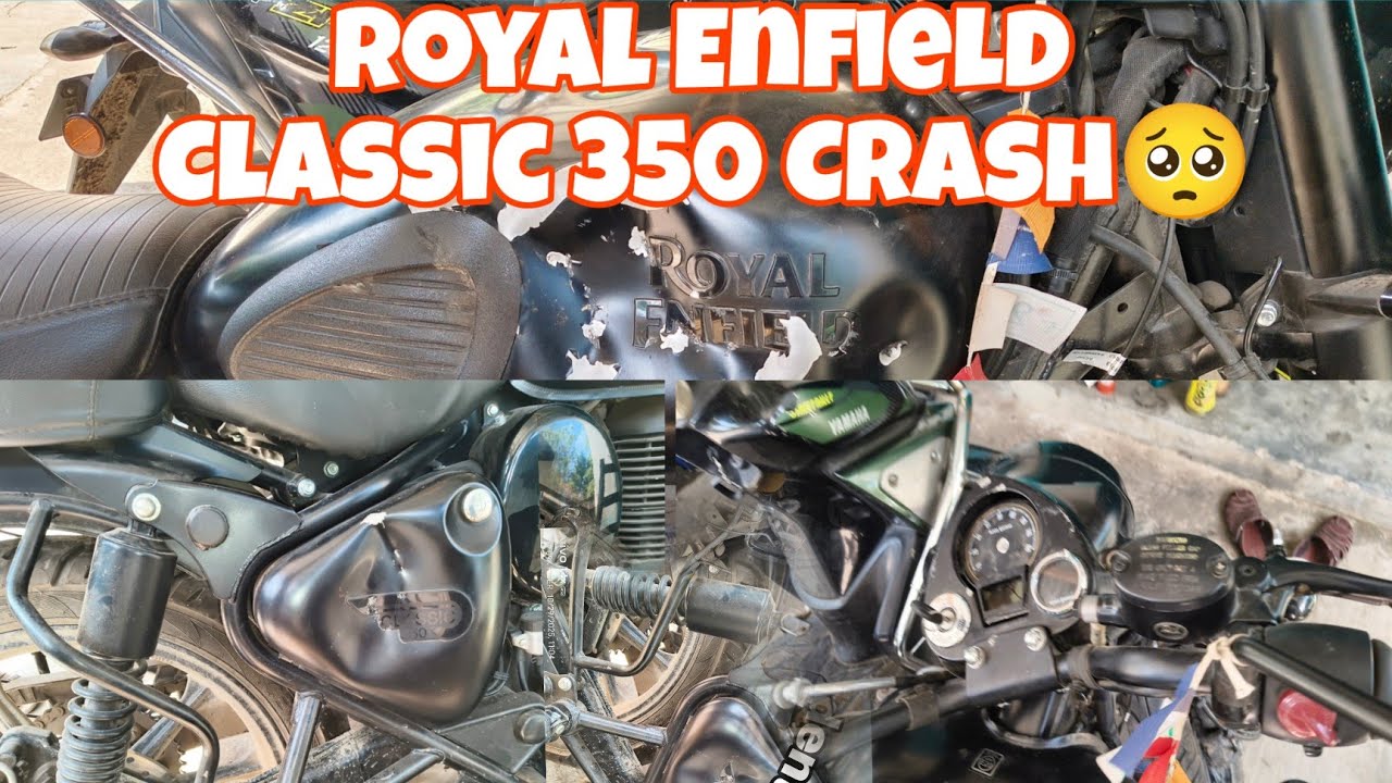 Royal Enfield Classic 350💔Bullet Accident 😔 Royal Enfield Accident 🥺 ...