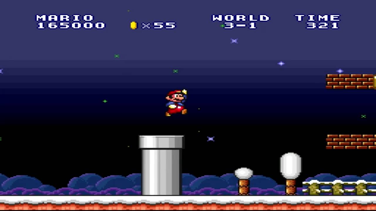 Super Mario Bros (SNES) Level 3-1 - YouTube