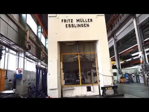2000 tons Muller Press Sheet Stamping Hydraulic NA29234 - YouTube