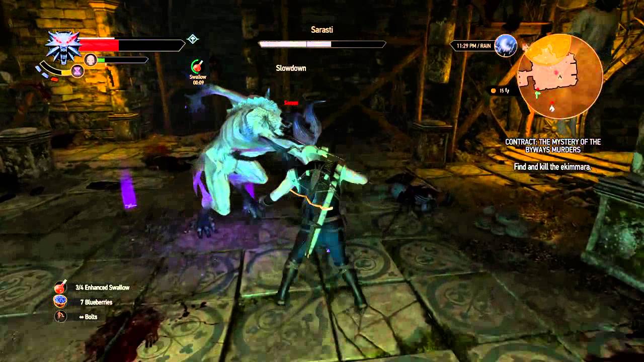 The Witcher 3: How to Kill Sarasti The Ekimmara on Death's March ...