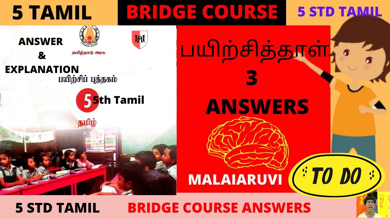 bridge course 5th standard Tamil exercise 3 With Answers | 5th Tamil # ...