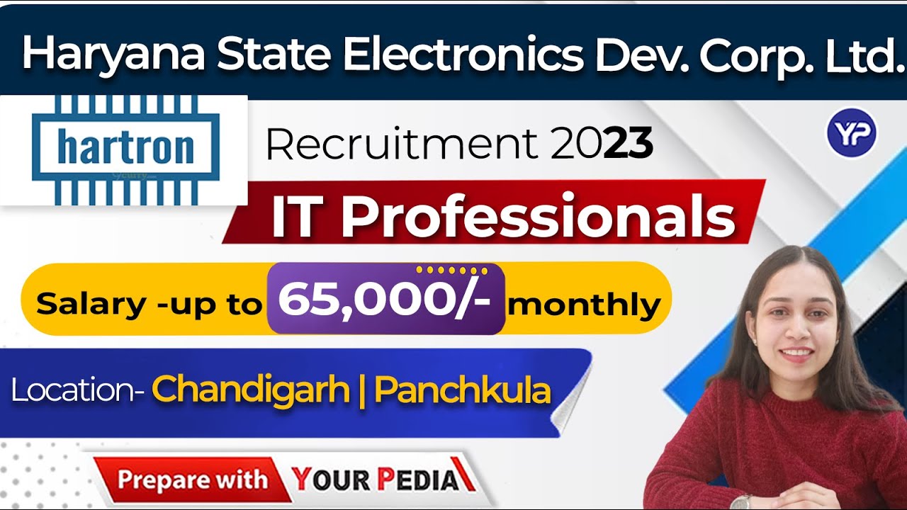 HARTRON Recruitment 2023 | IT Professionals | HARTRON Haryana New ...
