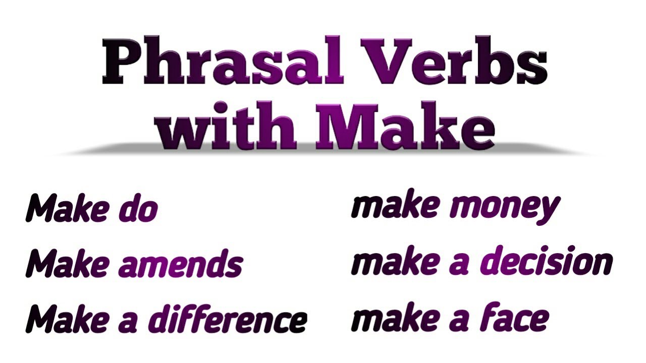 Phrasal Verbs with Make | English Speaking Practise | Word Meaning ...