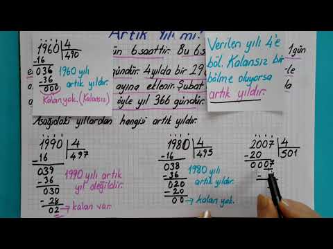 4. SINIF  /   ARTIK  YIL  NEDİR?  NASIL  BULUNUR  ?  (    ZAMAN ÖLÇÜLERİ  )