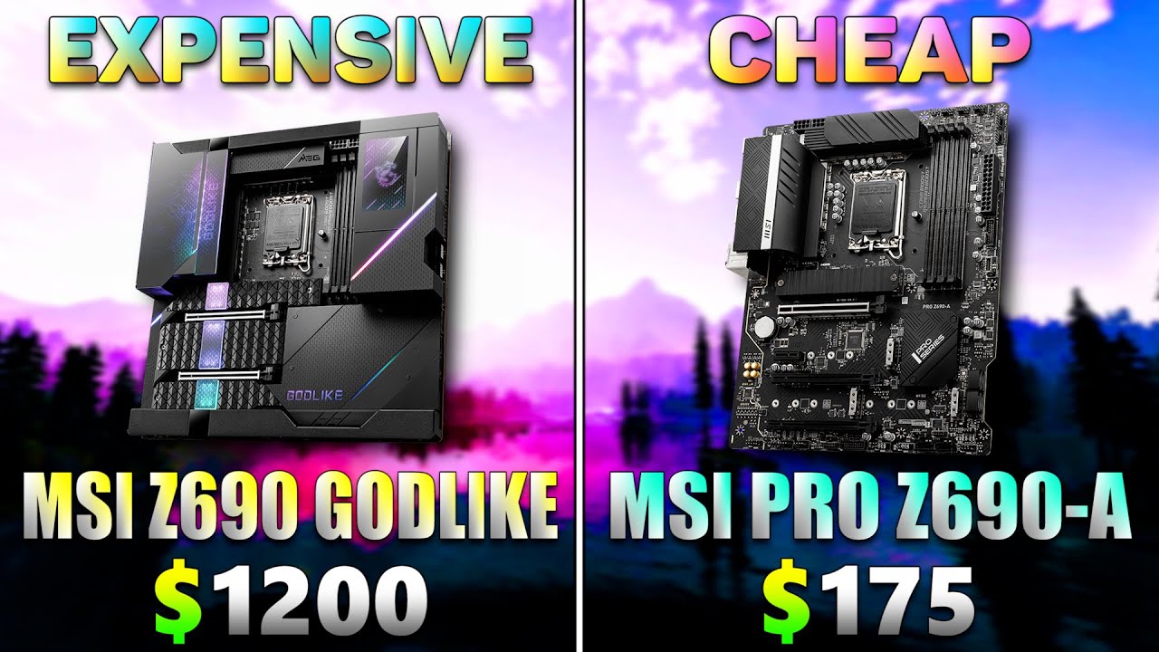 Expensive (MSI Z690 GODLIKE) vs Cheap (MSI PRO Z690-A) Motherboard ...