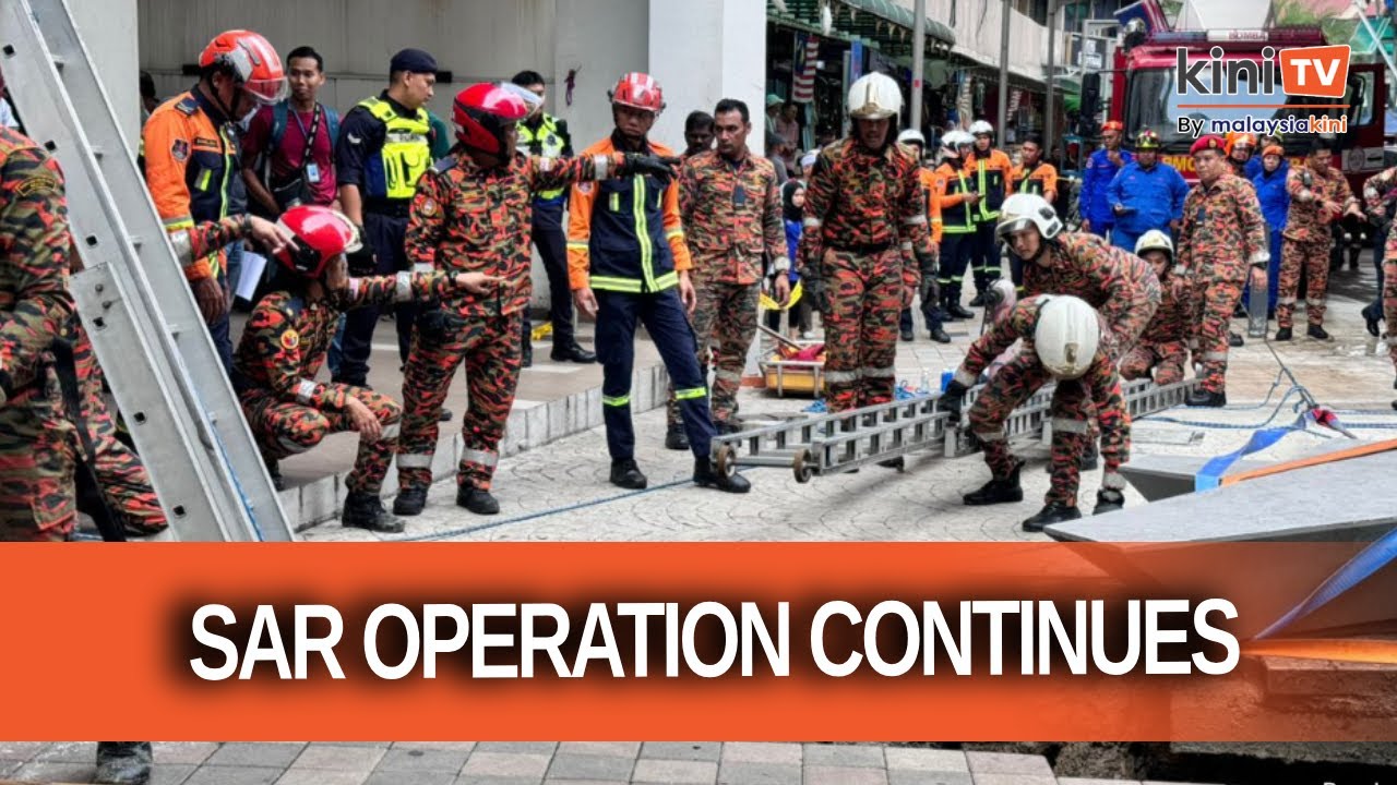 Sinkhole: SAR operation at Jalan Masjid India enters seventh day - YouTube