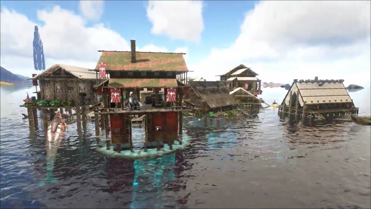 How to Build NICE House on Stilts | Ark Survival Evolved Sea Base ...