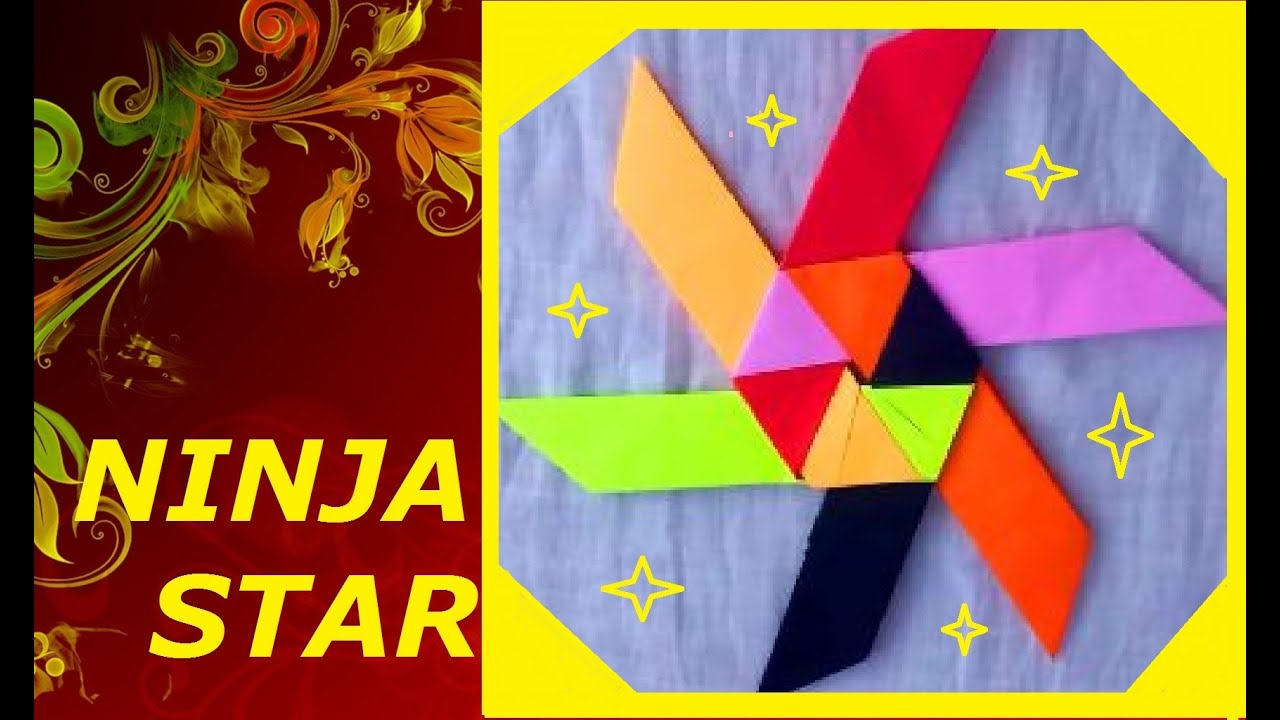How to Make a Transforming Ninja Star! (6 Pointed) / Ninja boomerang ...