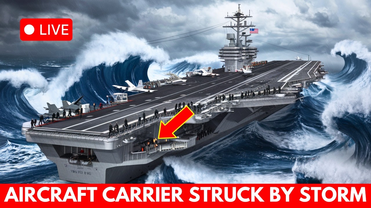 INSANELY Big Waves Slam Into US Navy Aircraft Carriers: Here’s How They ...