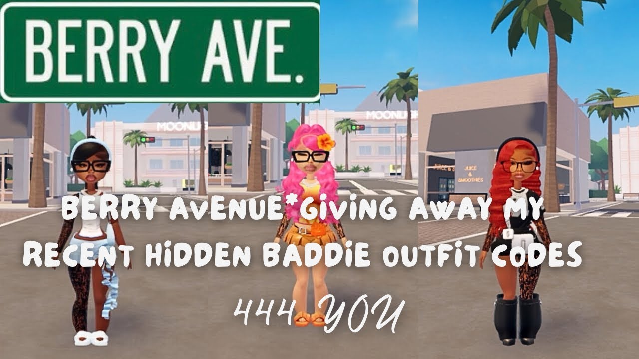 BERRY AVENUE*Giving Away My Recent Hidden Baddie Outfit Codes 444 YOU - YouTube