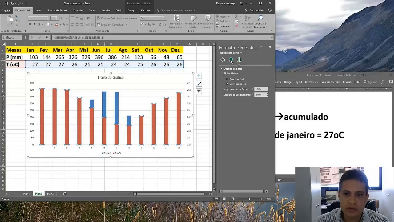 Construção de climograma utilizando o Excel - YouTube