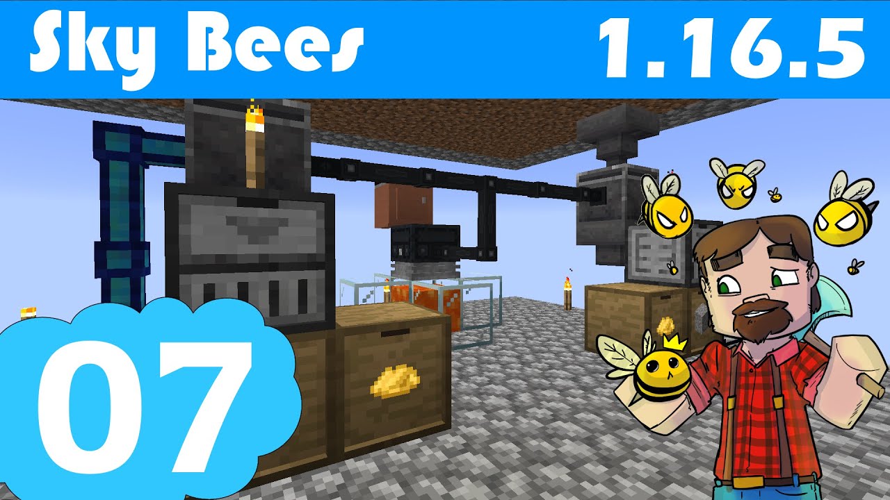 1.16.5 Modded Minecraft: Sky Bees: Episode 7: Centrifuge Automation ...