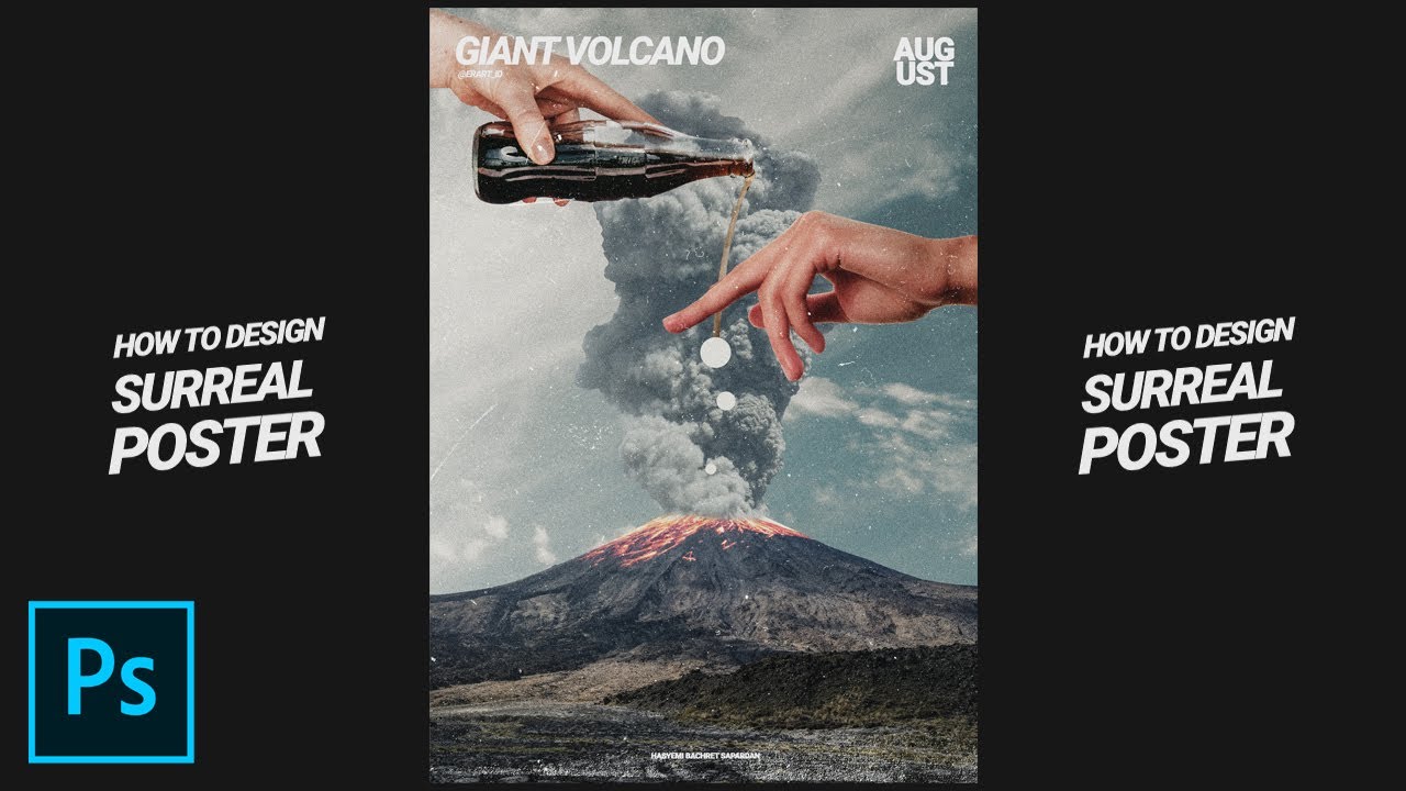 Giant Volcano Photo Manipulation - Tutorial Photoshop CC 2021 - YouTube