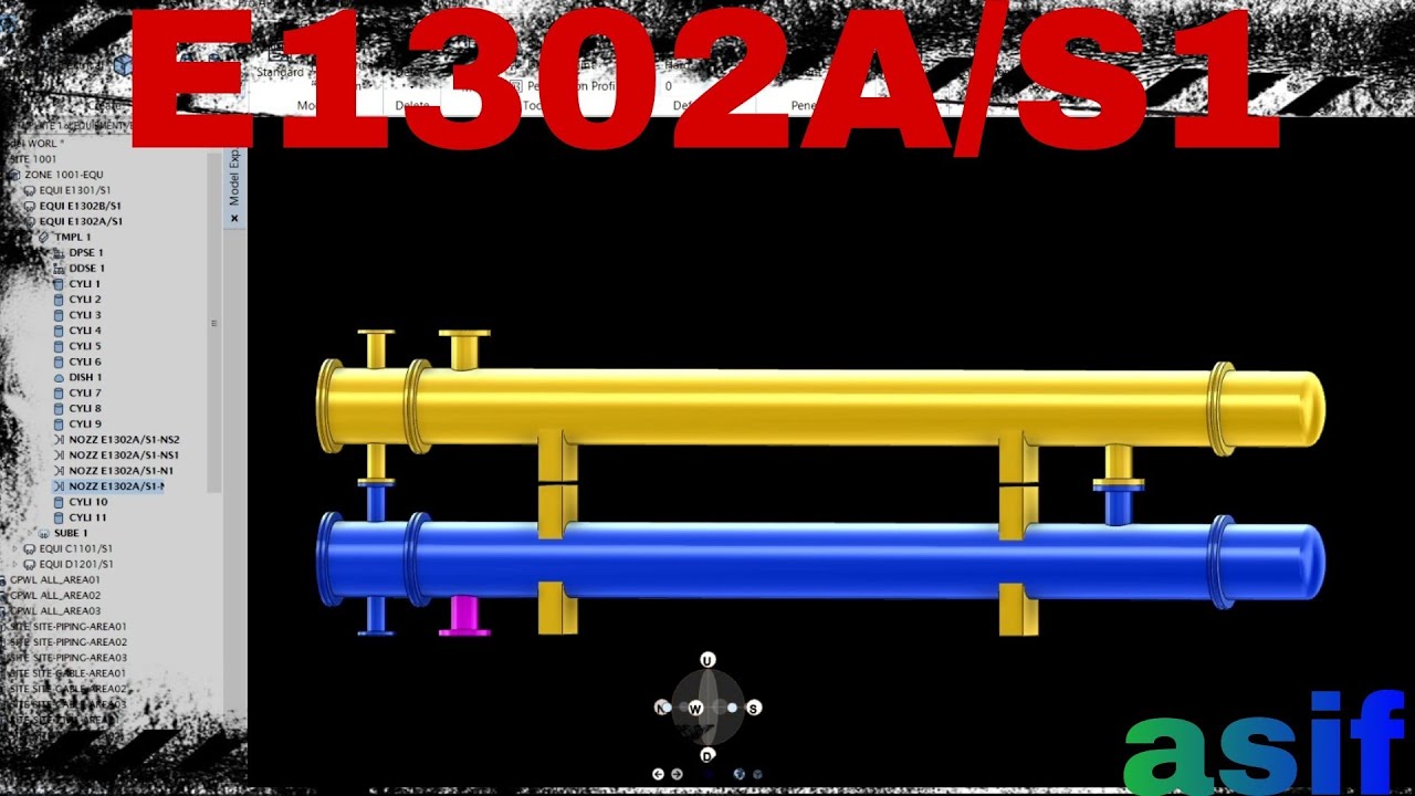 How to create equipment in e3d !! #E1302A/S1 - YouTube