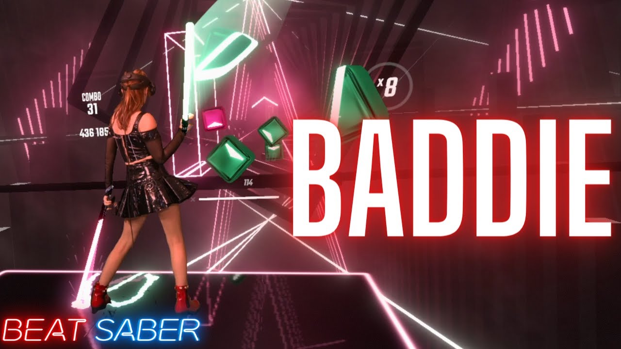 IVE - Baddie in Beat Saber | (Expert+) First Attempt | Mixed Reality ...