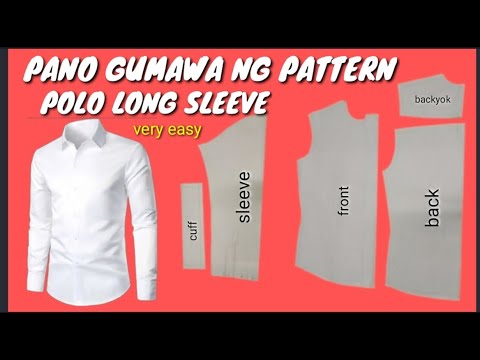 how to make a polo long sleeve pattern step by step .. - YouTube