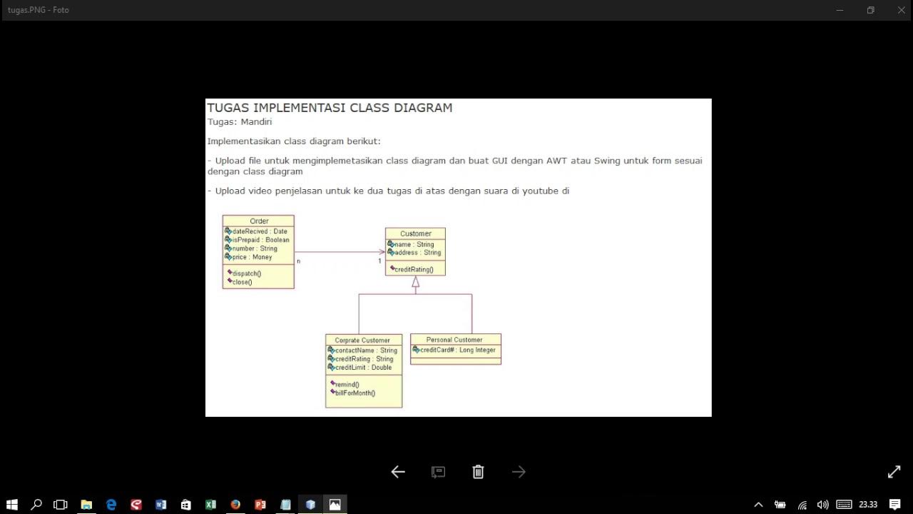 Penjelasan Implementasi Class Diagram Beserta GUI Dengan Menggunkan AWT/SWING - YouTube