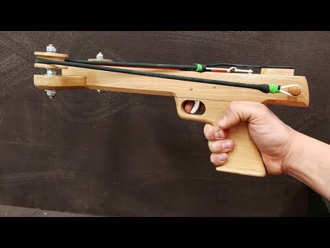 How to Make a Slingshot Crossbow Pistol - YouTube