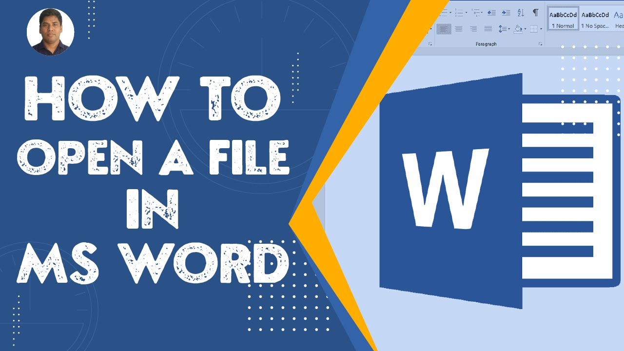 How to Open a File in Microsoft Word | MS Word Full Tutorial - YouTube