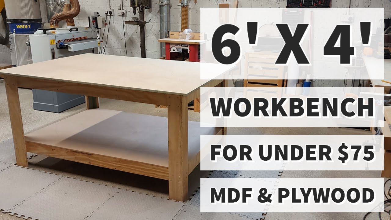 6' x 4' workbench from sheet goods, for under $75? 😲 - YouTube