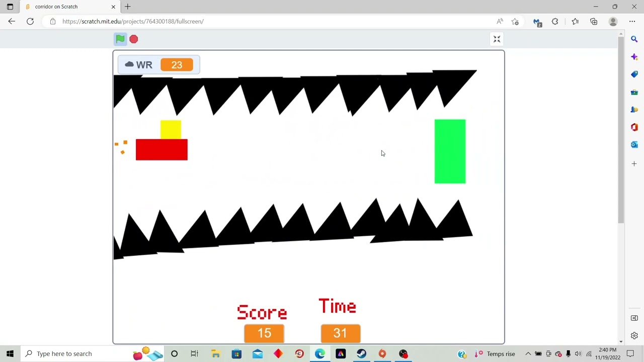 Geometry Dash straight fly in Scratch - YouTube