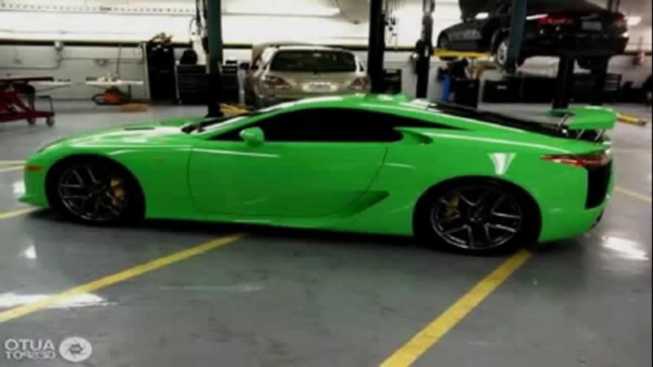 lexus lfa lime green 2 - YouTube