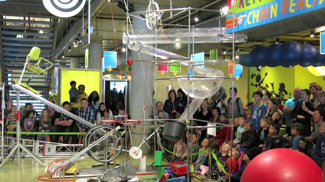 Chain Reaction at Nemo Amsterdam, a Rube Goldberg Machine - YouTube