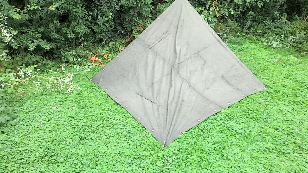 NVA Zeltbahn Tarp Poncho Regentest, wie dicht ist die Alte noch ...