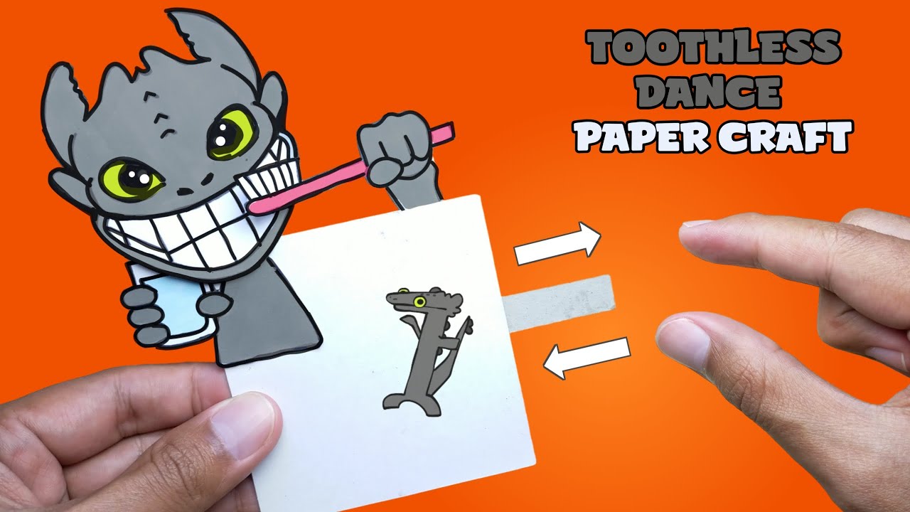 TUTORIAL! DIY Funny Cardboard DIY & Paper Toys Tootles Dance HTTYD 😅 ...