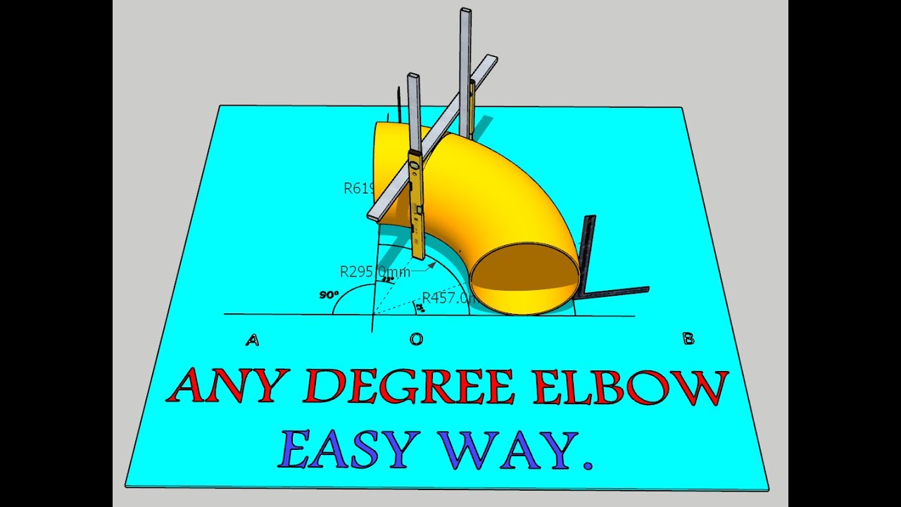 HOW TO MARK AN ODD SIZE ELBOW. ANY DEGREE ELBOW MARKING EASILY ...