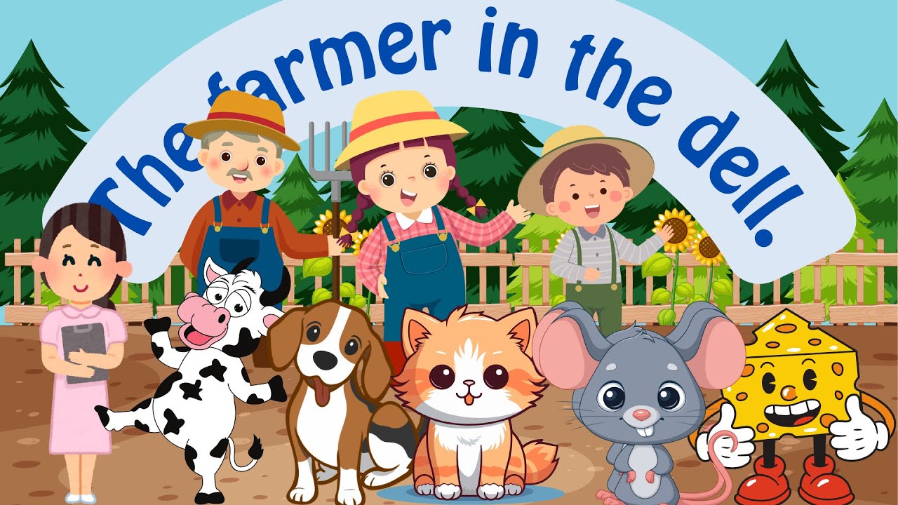 The Farmer in the Dell | Classic Nursery Rhyme for Kids | Sing Along ...