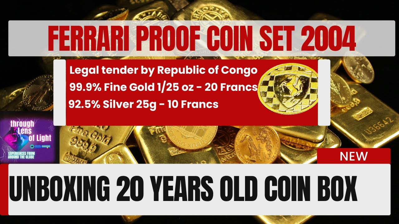 Unboxing rare Ferrari Coin Box from 2004 containing 1/25 oz Fine Gold ...