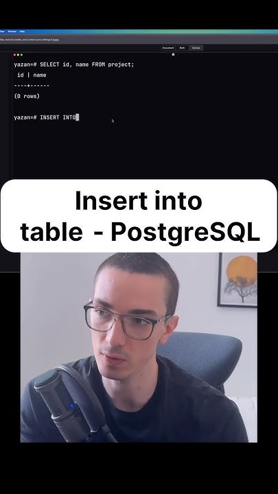 Insert into table postgreSQL - YouTube