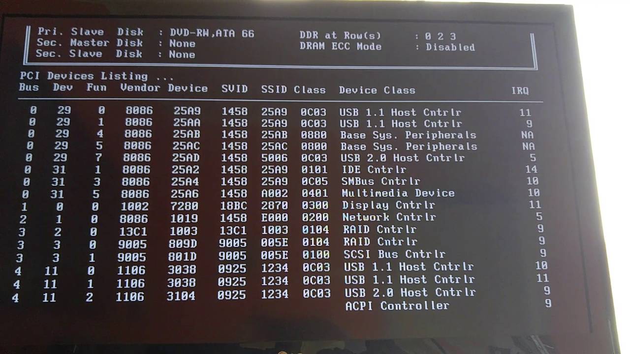 Gigabyte GA-8KNXP Ultra-64 List and Boot - YouTube