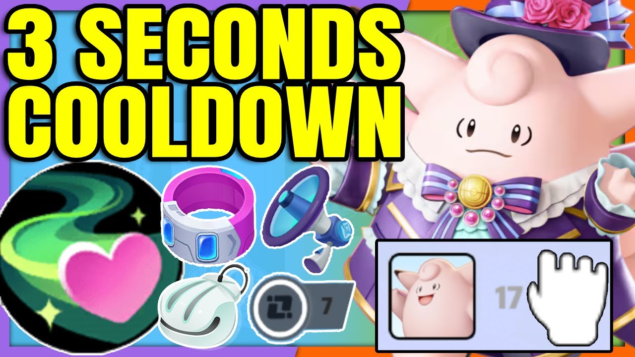 17 KO's on CLEFABLE?! Max Cooldown Draining Kiss | Pokemon Unite - YouTube