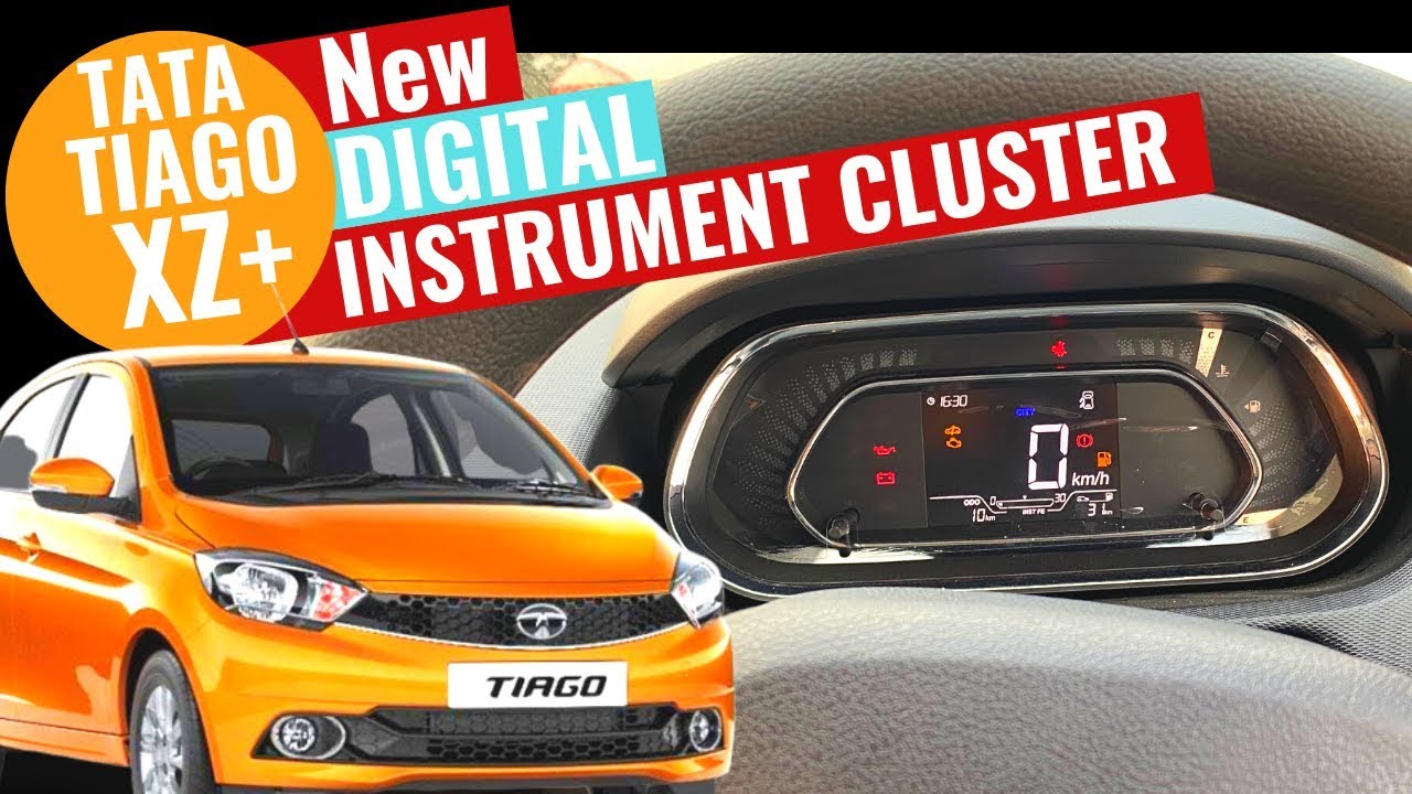 2019 Tata Tiago XZ+ New Instrument cluster Detailed Review | New Tiago ...