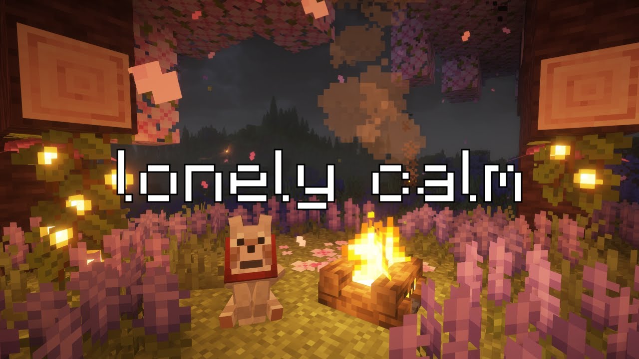 loneliness feels warm tonight... (minecraft cozy night rain & fireplace ...
