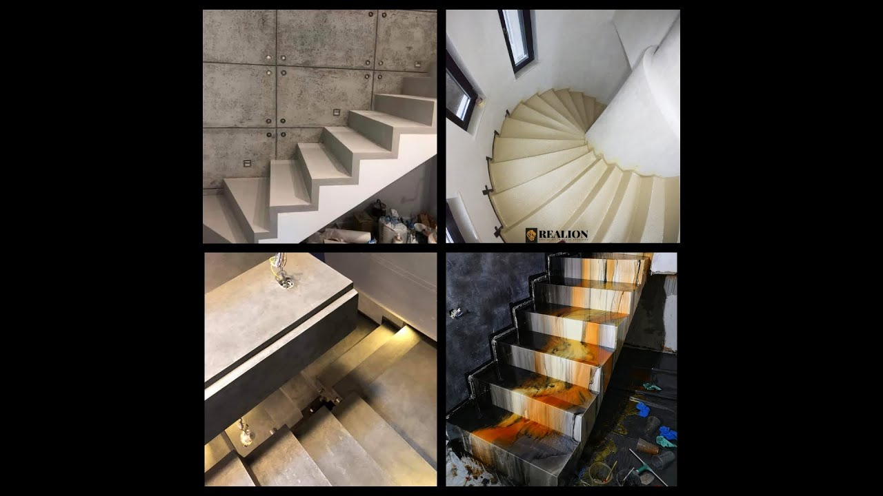 Trepte si scari realizate din rasini epoxidice si microciment. Trepte ...