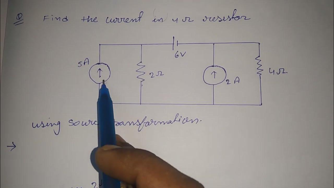How to find Current Using Source Transformation Method| SOURCE TRANSFORMATION| CIRCUIT THEORY ...