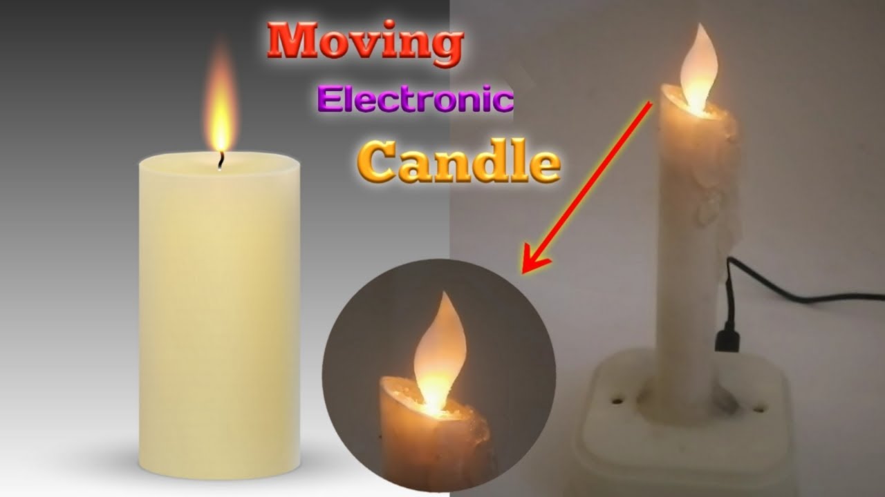 How to make Electronic Candle at Home | Make a Electric Candle | LED ...