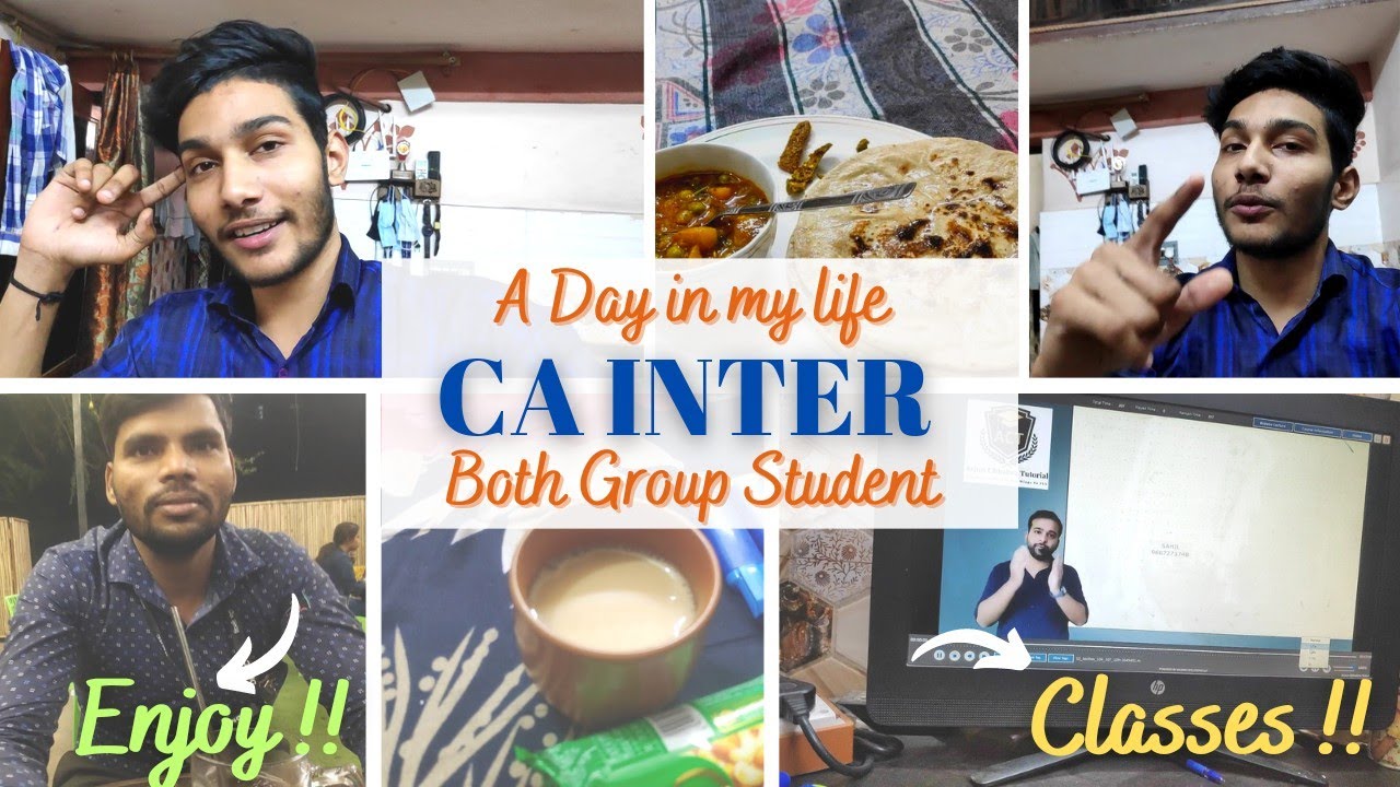 A Day in my life as a CA INTER Both Group Student |Study + Classes ...