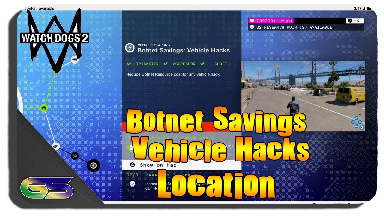 Watch Dogs 2 - Botnet Savings Vehicle Hacks Key Data Location - YouTube