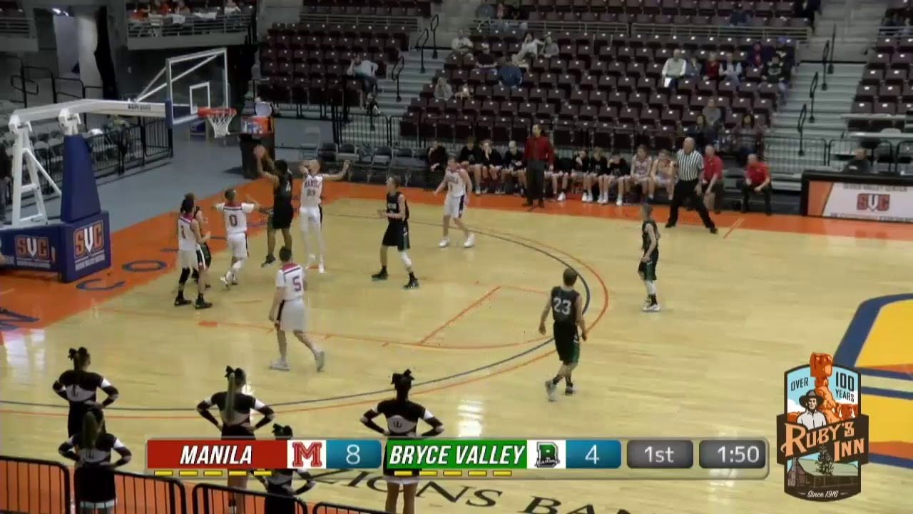 1A Boys Basketball: Bryce Valley vs Manila High School UHSAA 2019 State ...