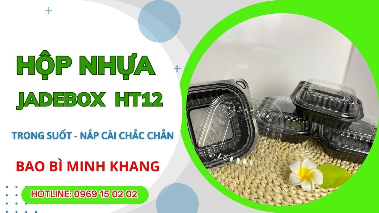 Hộp Đựng Thực Phẩm Jadebox HT12 - Hộp Nhựa Đế Đen Giá Sỉ - YouTube