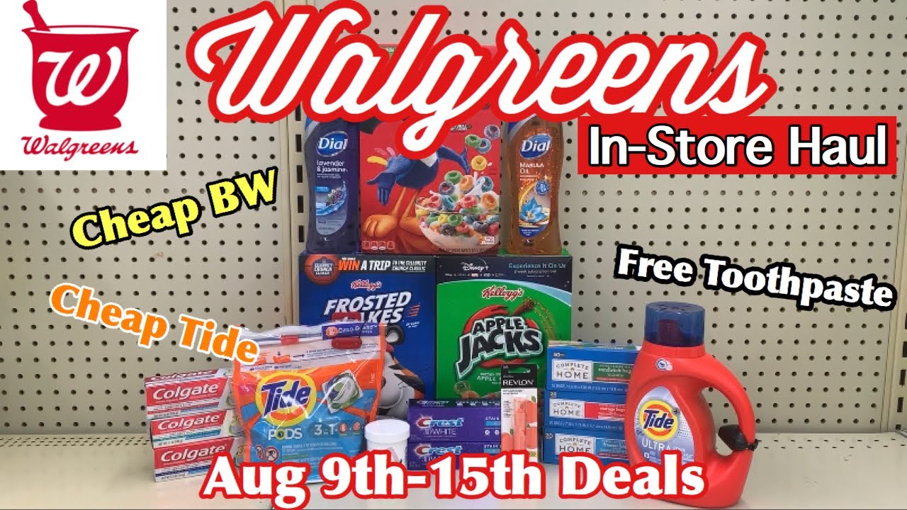 WALGREENS COUPONING | In-Store Haul | Aug 9th-15th Deals - YouTube