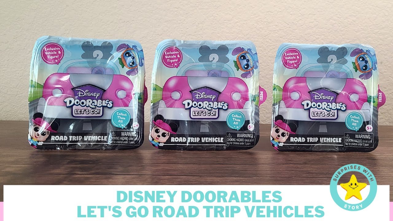 Disney Doorables Let's Go Road Trip Vehicles Unboxing | Surprises with ...