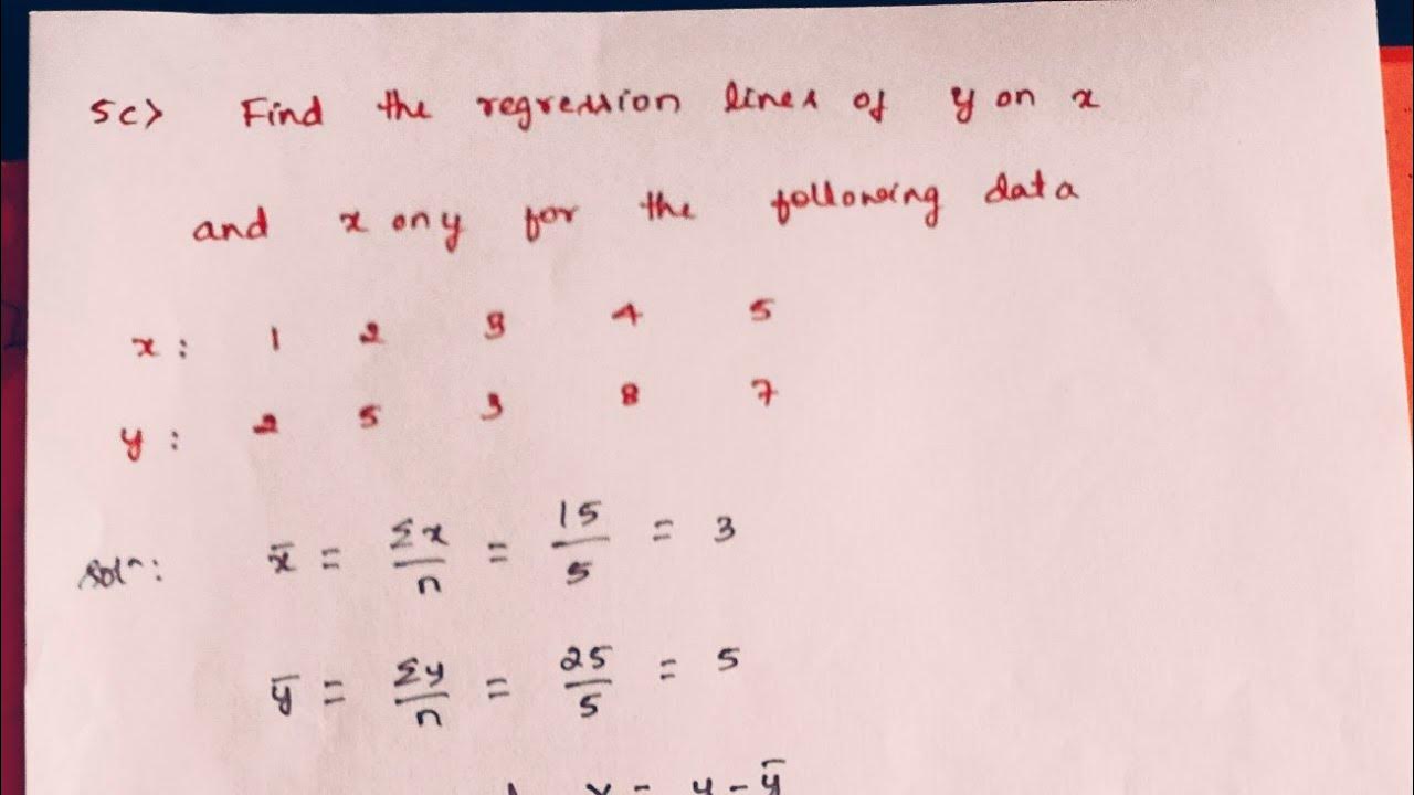 [21MAT41] Model Question Paper 1 (Q.5c) | Module 3 Curve Fitting and Statistical Methods - YouTube